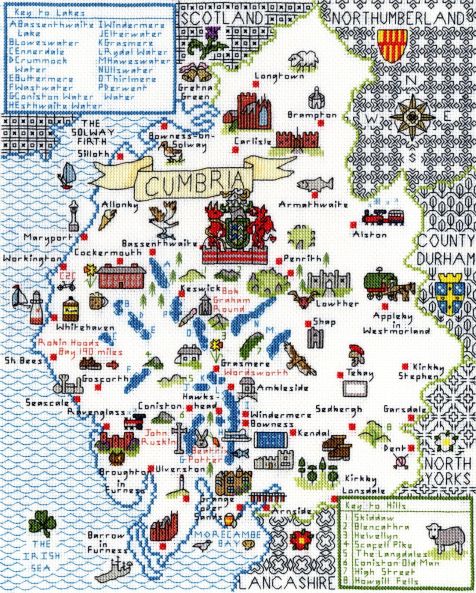Cumbria Map - Chart Download | Bothy Threads